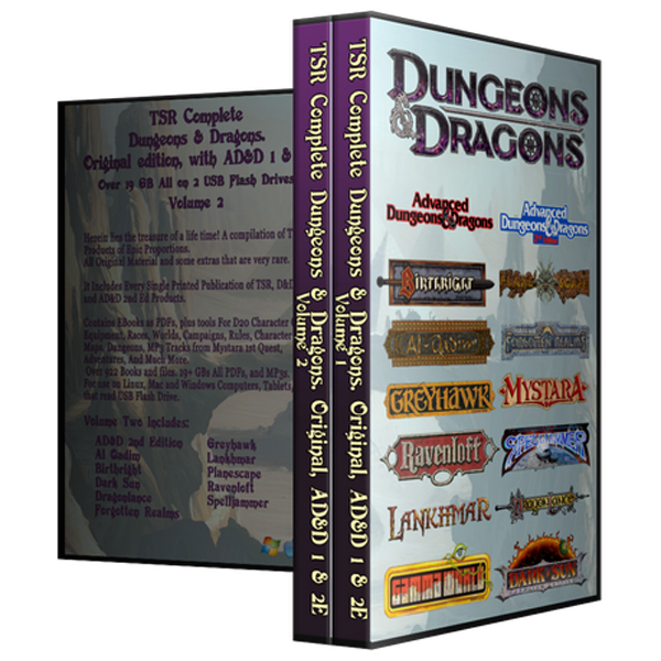 TSR Dungeons and Dragons Complete Old School Books. Original edition ...