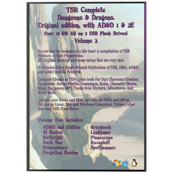 TSR Dungeons and Dragons Complete Old School Books. Original edition ...